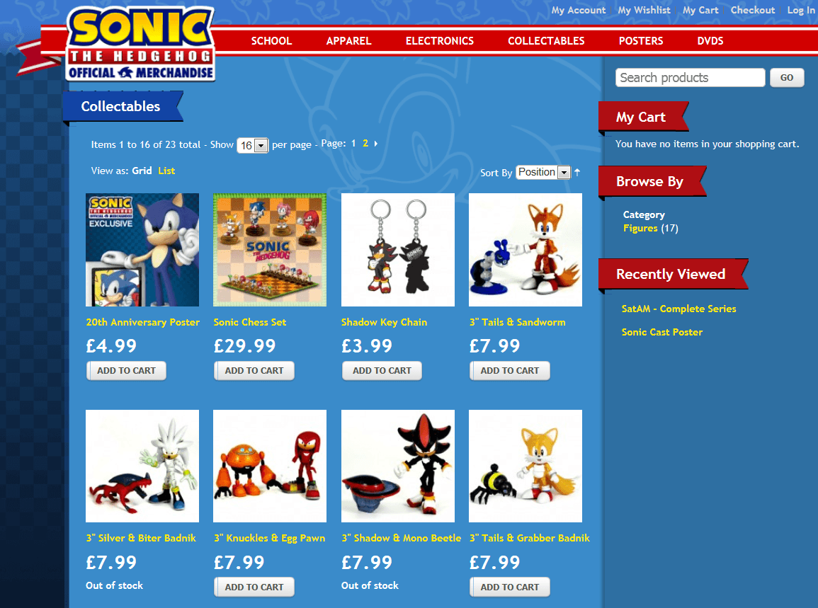 Sonic Merchandise Website Launched - Capsule Computers