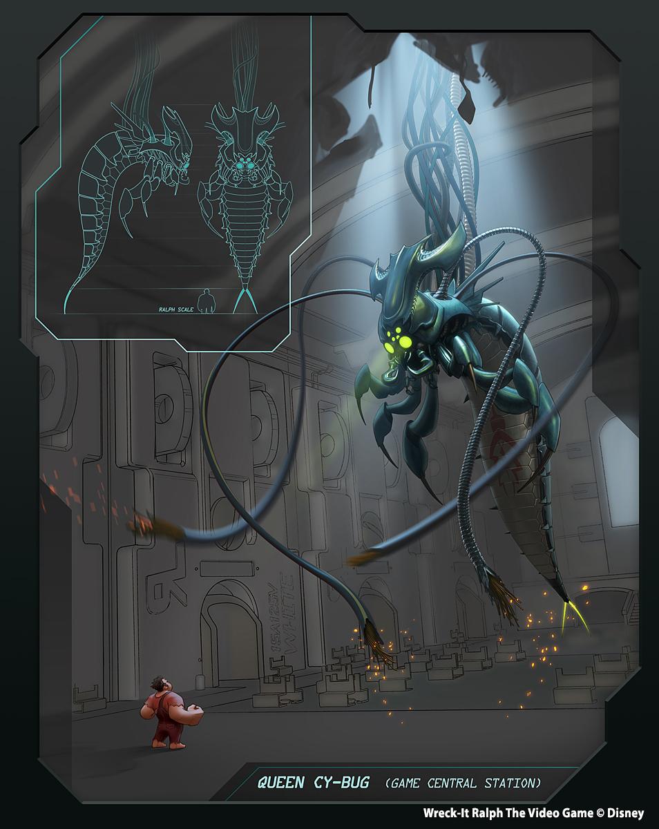 New Wreck-It Ralph Concept Art Shows off the Cy-Bug - Capsule Computers