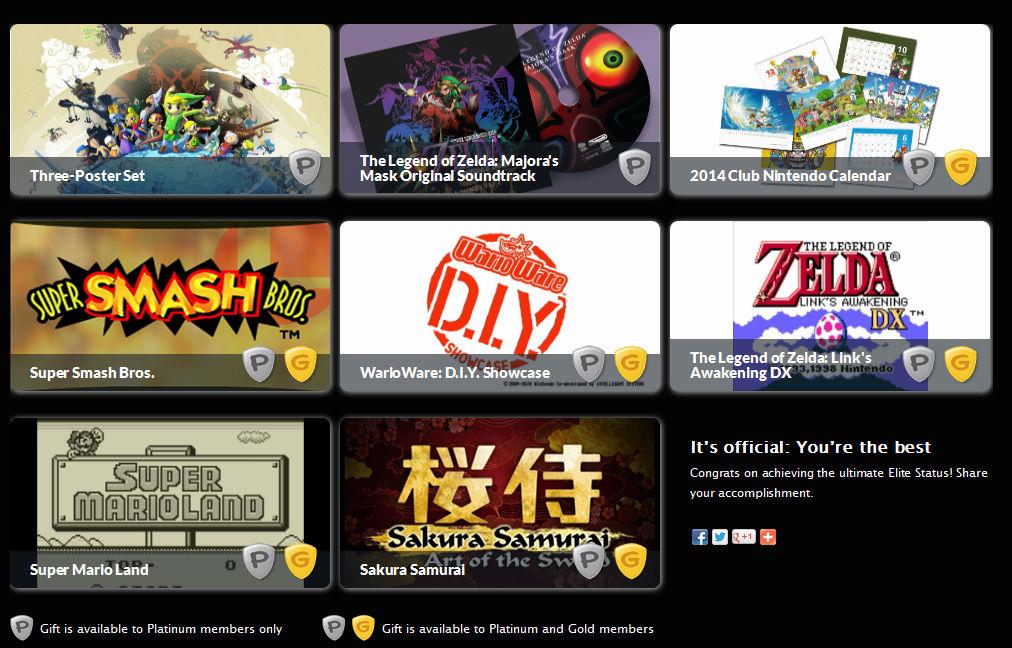 Club Nintendo 2013 Platinum and Gold Rewards Revealed! - Capsule Computers