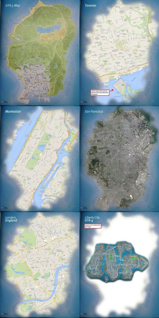 GTA V’s Map Compared to Major Cities – Capsule Computers
