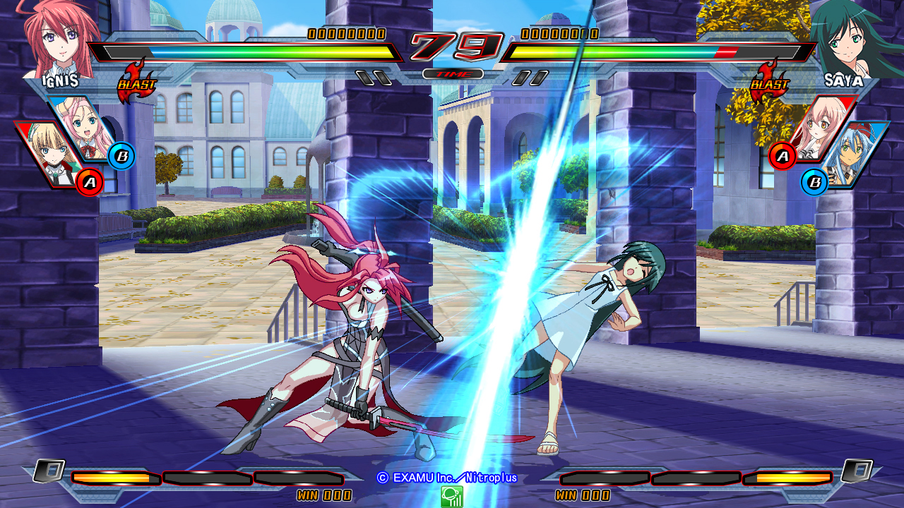Nitroplus Blasterz Gameplay Clips Highlight Al Azif, Ein, Ignis, and ...