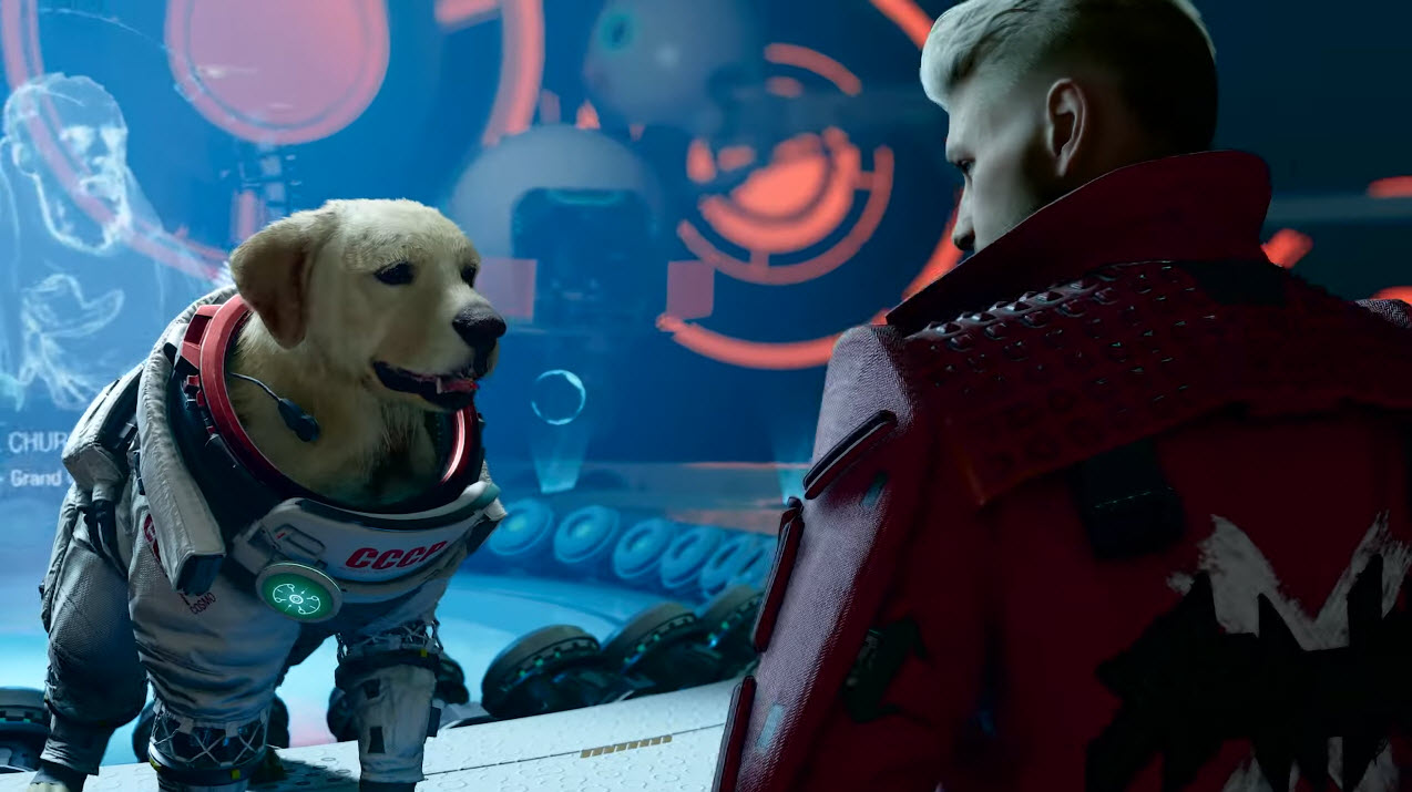 COSMO THE SPACE DOG FETCHES A NEW CUTSCENE FOR MARVEL’S GUARDIANS OF ...