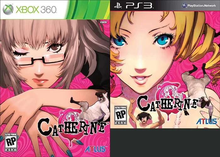 Catherine box art may have been modified for North American release ...
